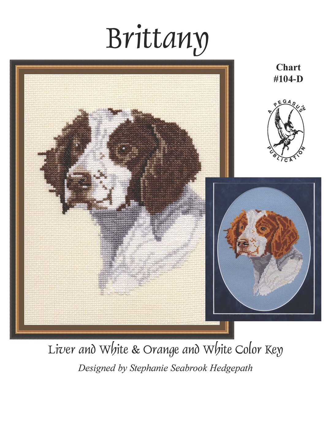 Brittany Spaniel Cross Stitch Chart Download - Liver or Orange and ...