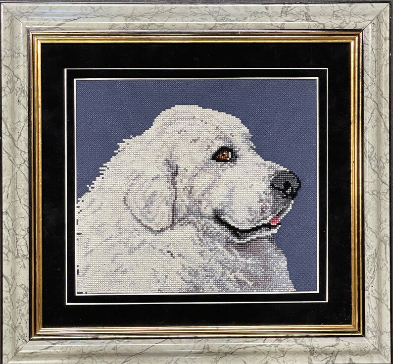 Great Pyrenees Cross Stitch Chart: Very Detailed Dog Design (digital ...