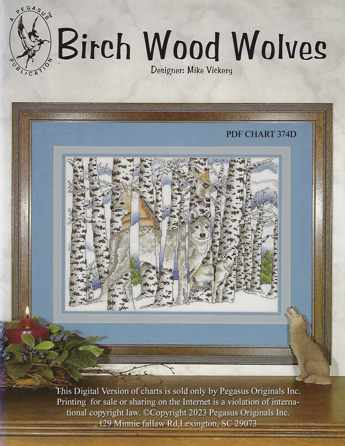 Birchwood Wolves Cross Stitch Chart PDF Download - Etsy