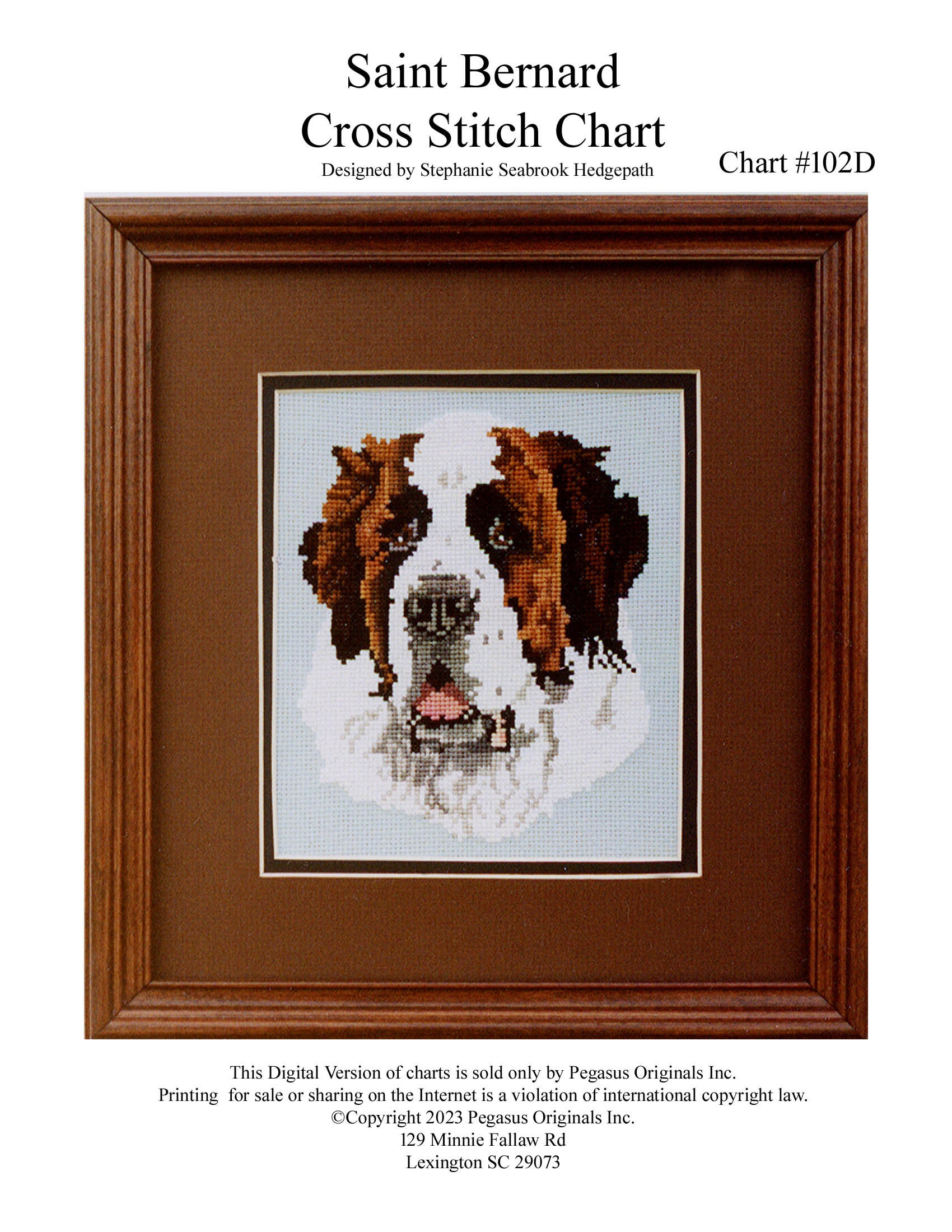 Saint Bernard Cross Stitch Chart Download - Etsy