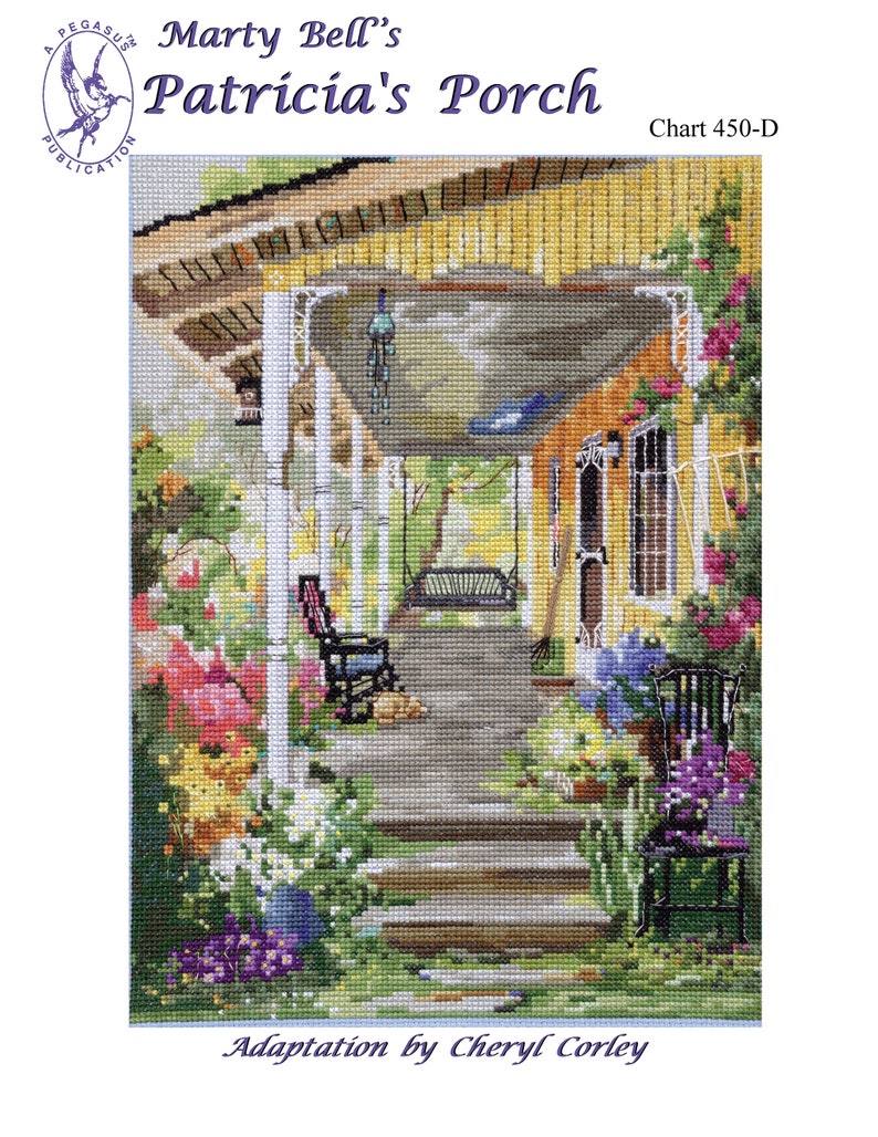 Patricia's Porch Counted Cross Stitch by Marty Bell - Etsy