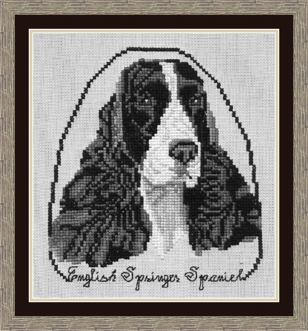 English Springer Spaniel Cross Stitch Chart Download - Etsy
