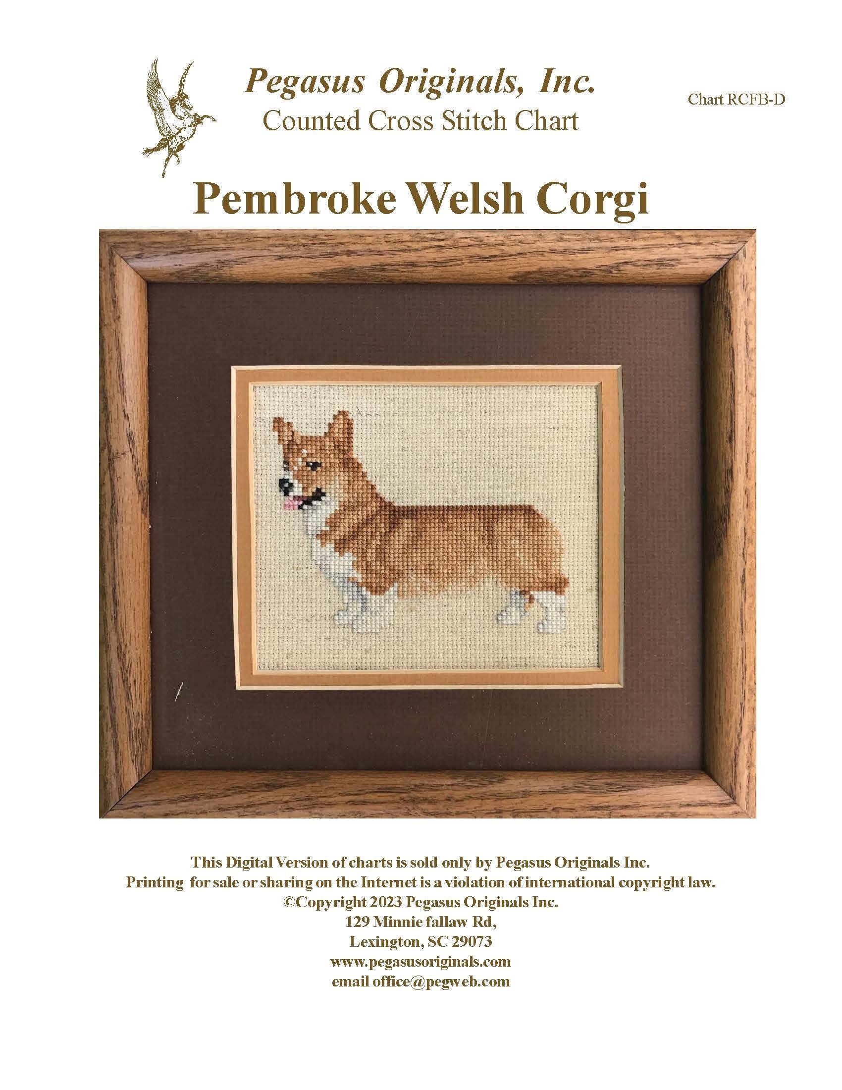 Pembroke Welsh Corgi Cross Stitch Chart Download - Etsy