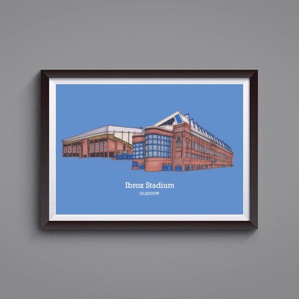 Ibrox Stadium Print - Etsy UK