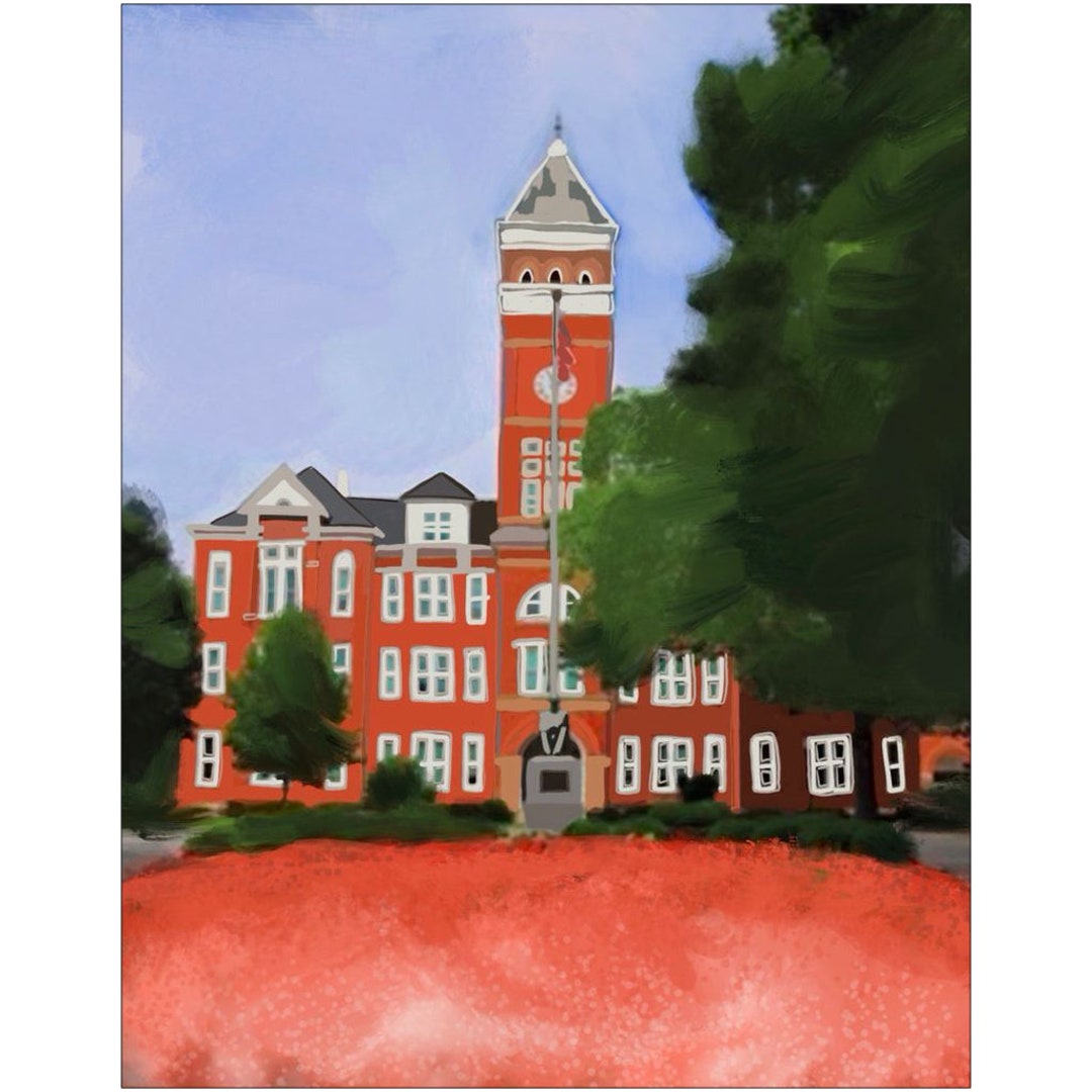 Clemson Tigers | Tillman Hall Print - Etsy
