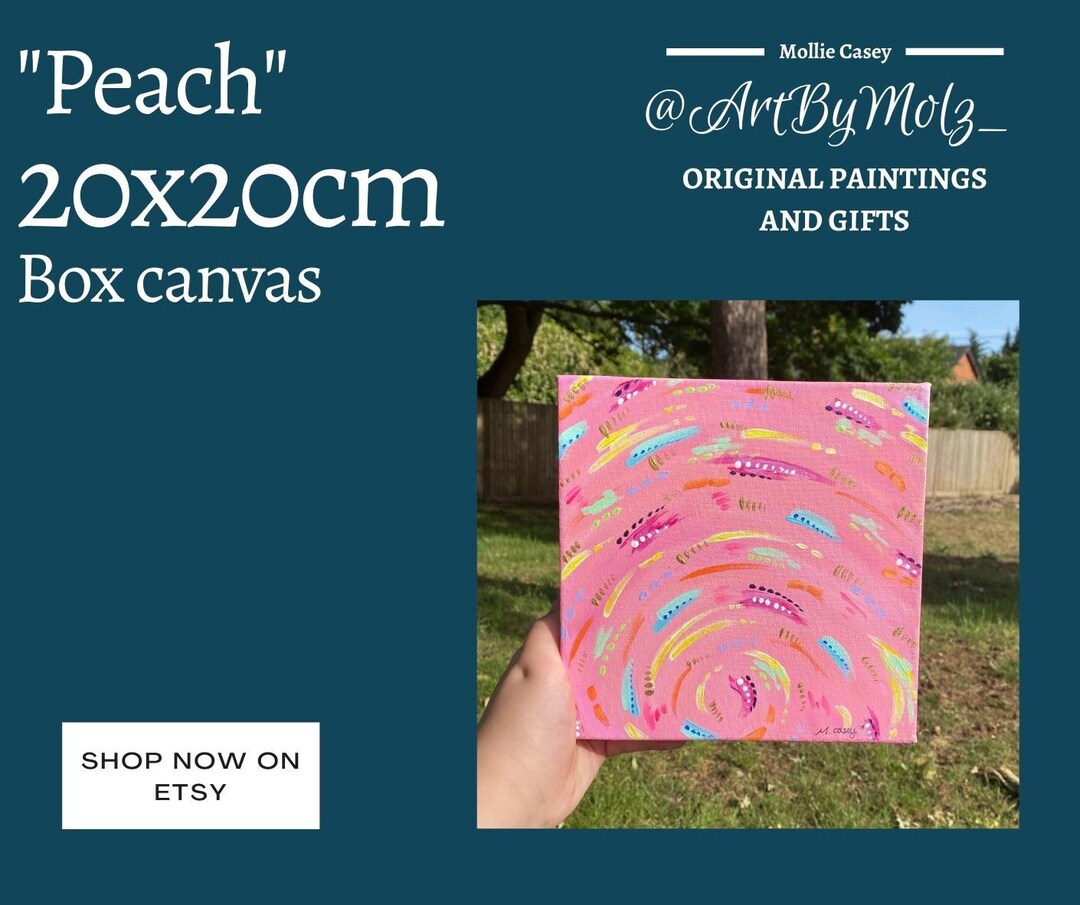PEACH, Acrylic Painting on Canvas - Etsy