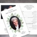 Woman's Green Leaves Funeral Program Template Google - Etsy