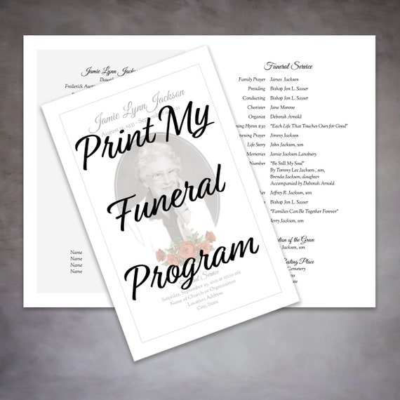 Print My Funeral Program | Etsy