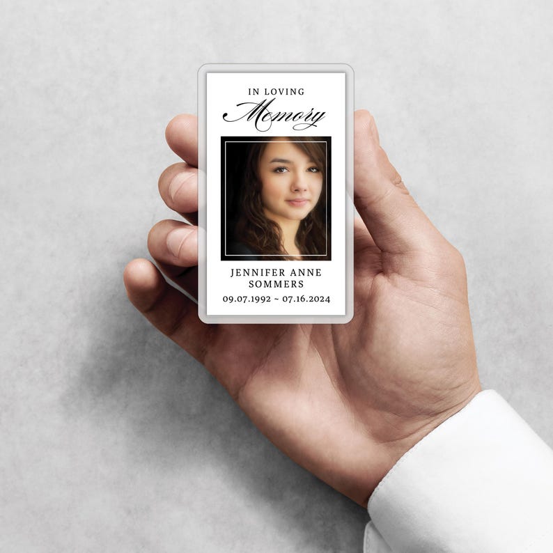 Laminated In-loving-memory Funeral Memorial Prayer Cards With Photo ...