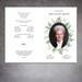 Woman's Green Leaves Funeral Program Template Google Docs - Etsy