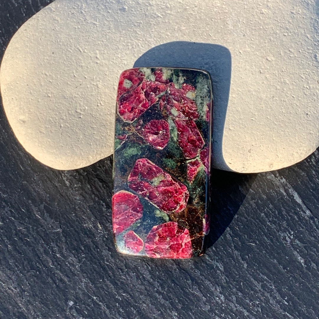 Rare Gemmy Eudialyte Large Rectangular Cabochon - Etsy