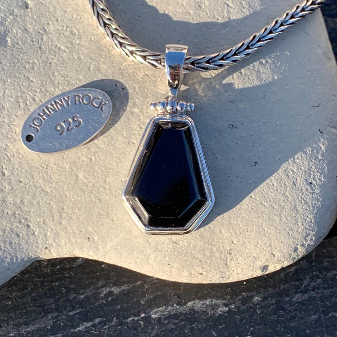 Whitby Jet Pendant, Whitby Jet Coffin Pendant, Gothic Pendant, Handmade ...