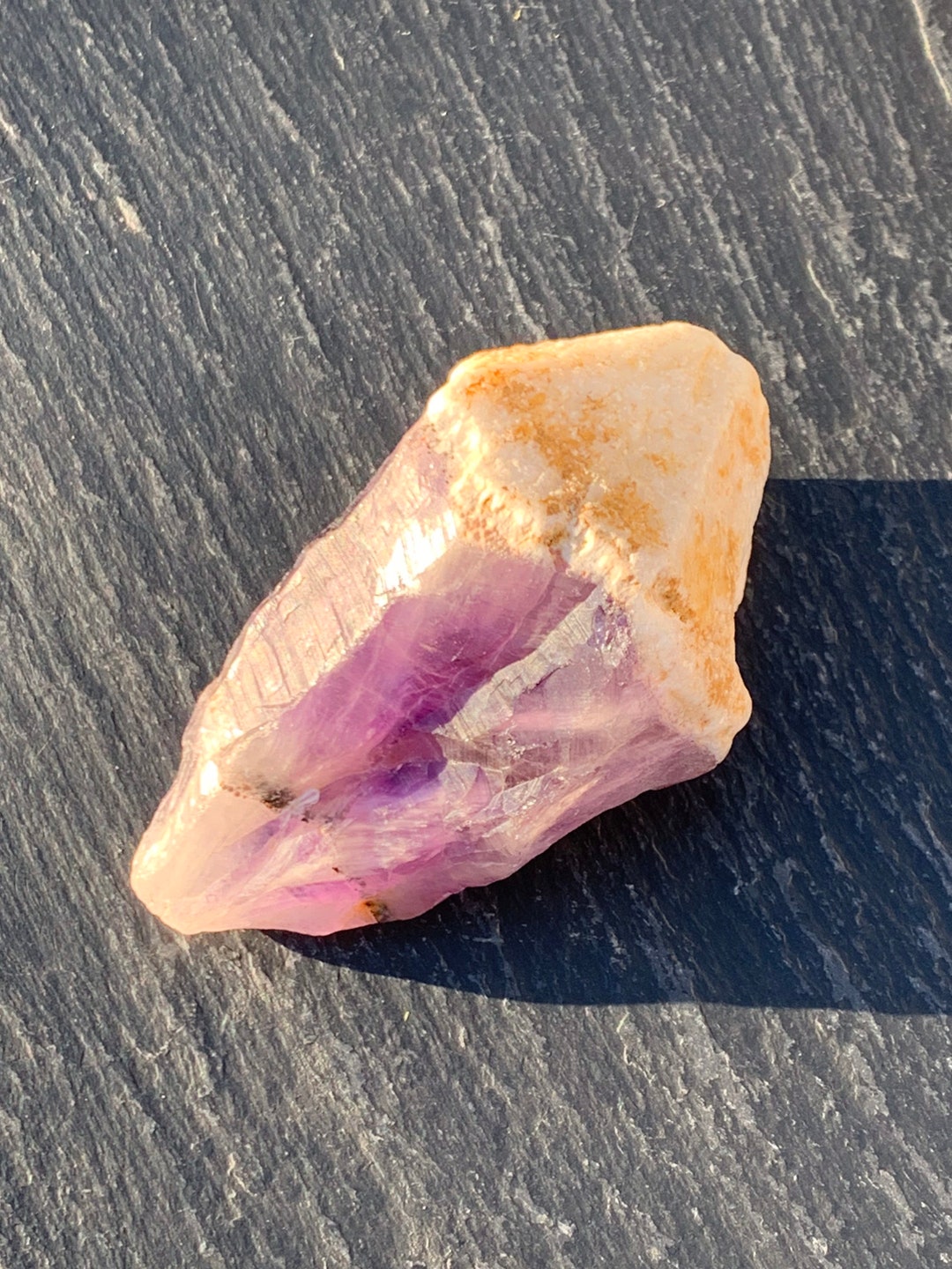 Snow Cap Amethyst Point With Phantom of Goethite, Africa - Etsy