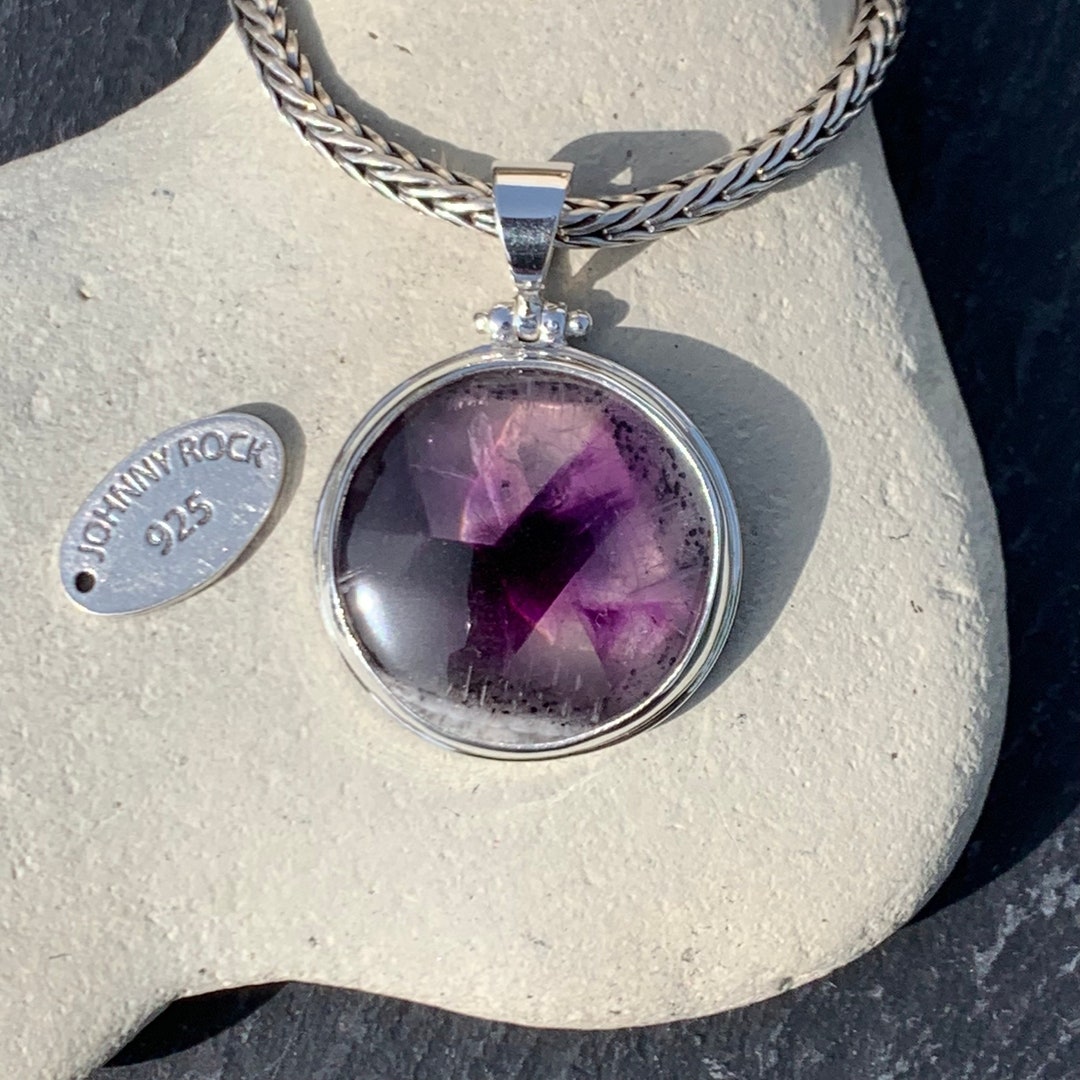 Stunning Trapiche Amethyst Pendant, African Zoned Amethyst Pendant ...