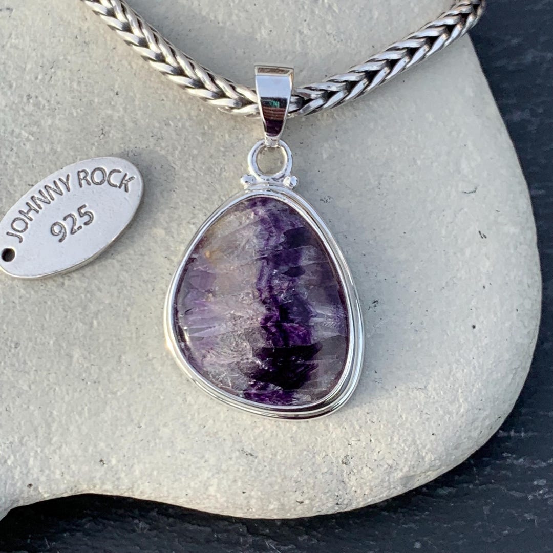 Gemmy Blue John Pendant, Droplet Pendant, Handmade in 925 Sterling ...