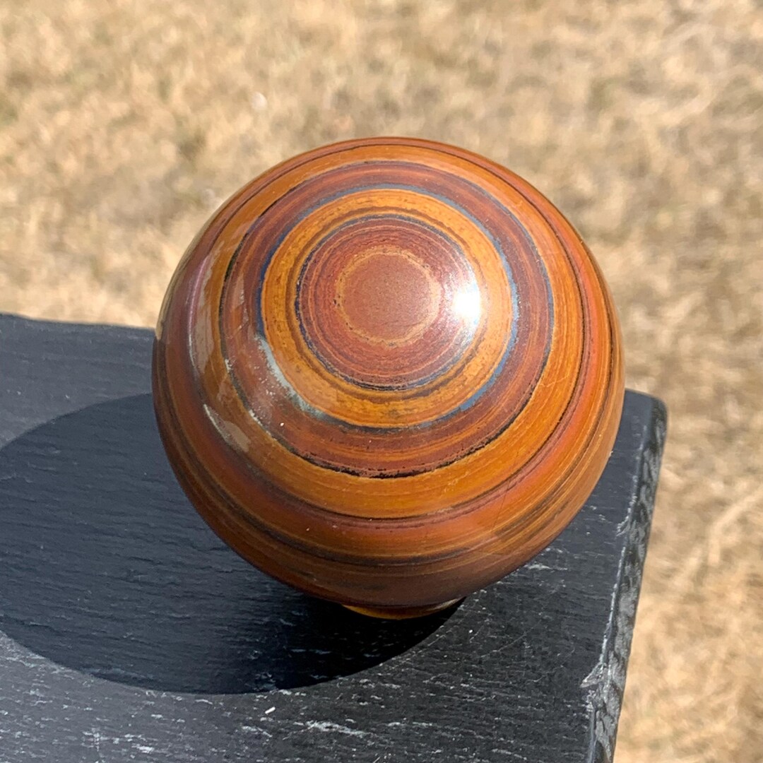 Tigers Iron Ball, Well Defined Banding, Hand Carved and Polished ...