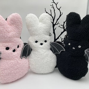 Sherpa Bat Plush: Gothic Easter Peep With Vinyl Wings (16 Inch) - Etsy