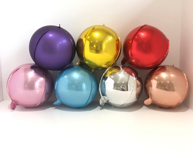 10 Inch Orb Metallic Balloons - Etsy