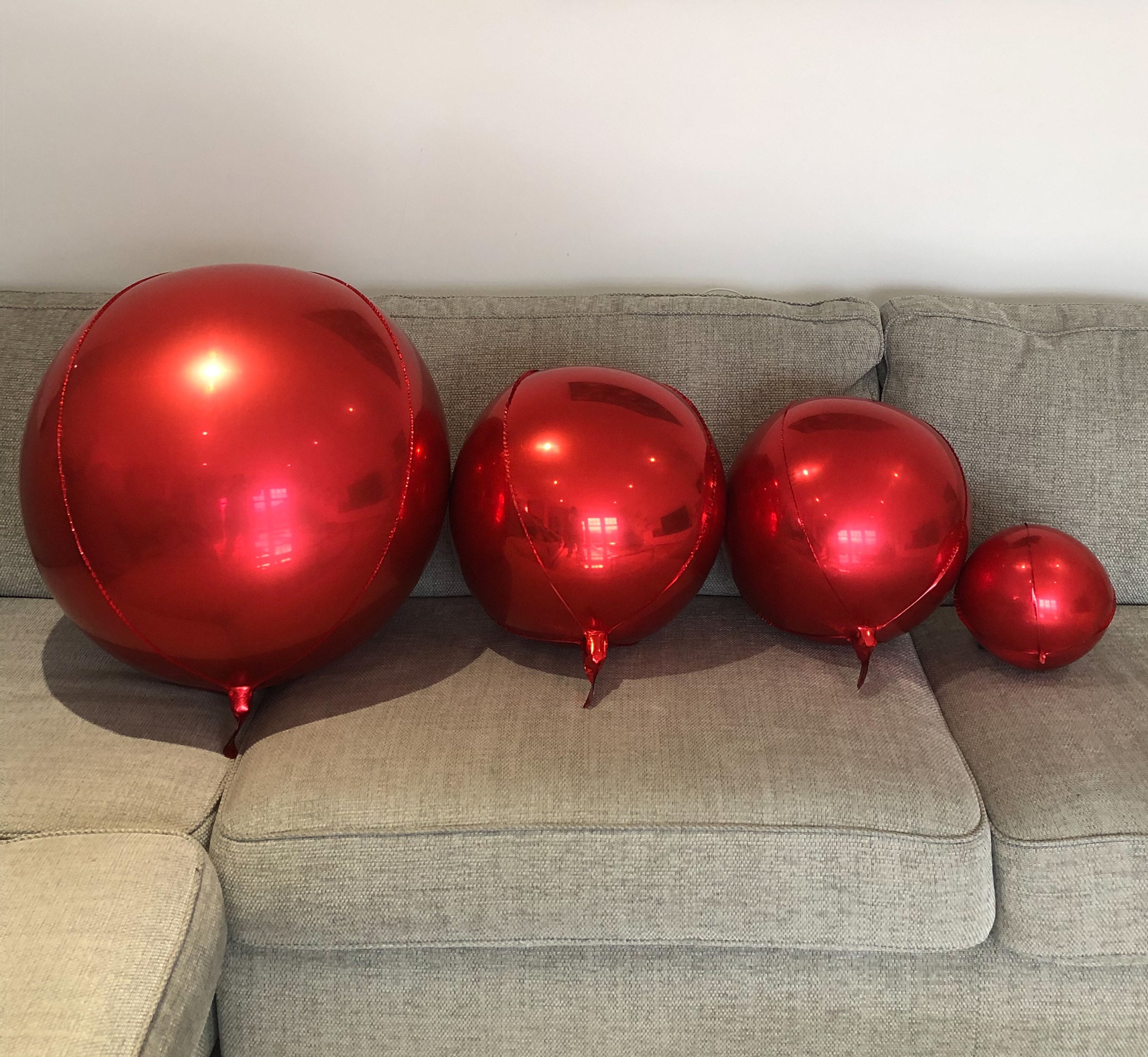 32 XXL Red Orb Metallic Balloon | Etsy