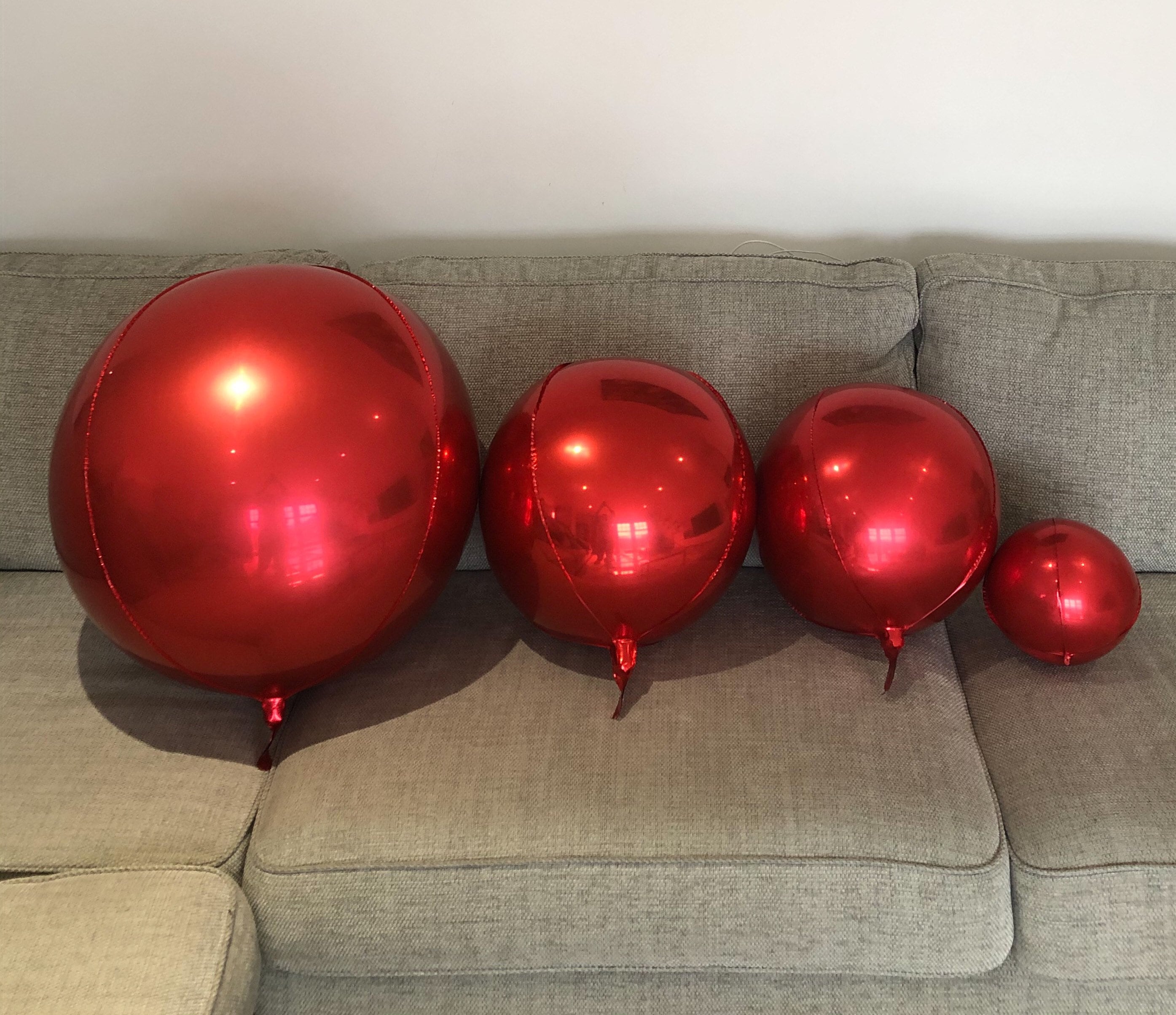 32 XXL Red Orb Metallic Balloon | Etsy
