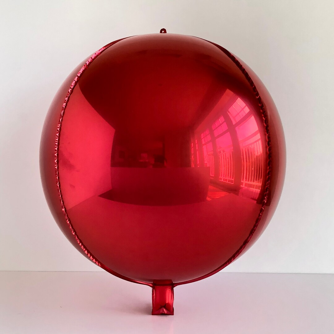 Red Orb Metallic Balloons - Etsy