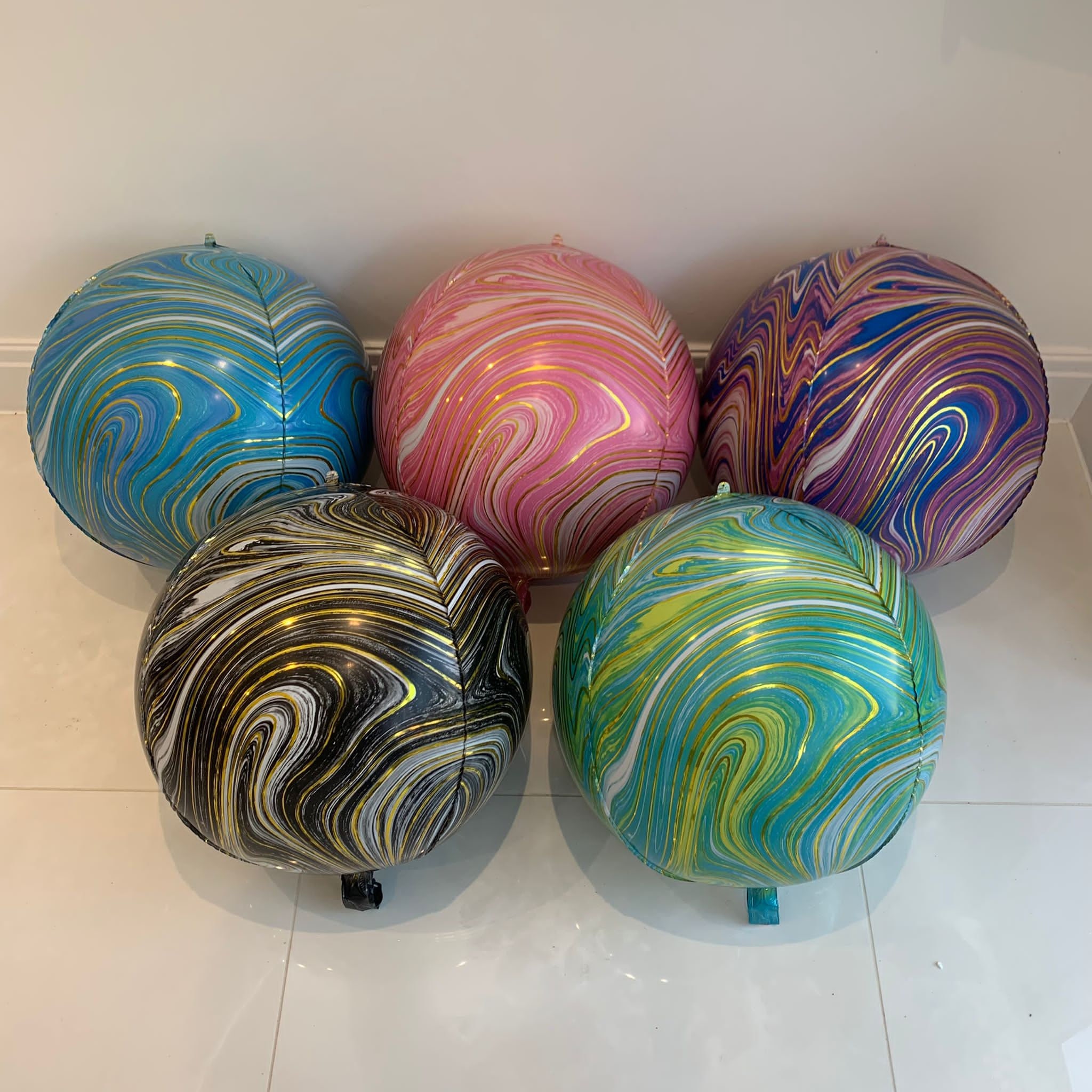22 Purple and Blue Marble Orb Balloon - Etsy