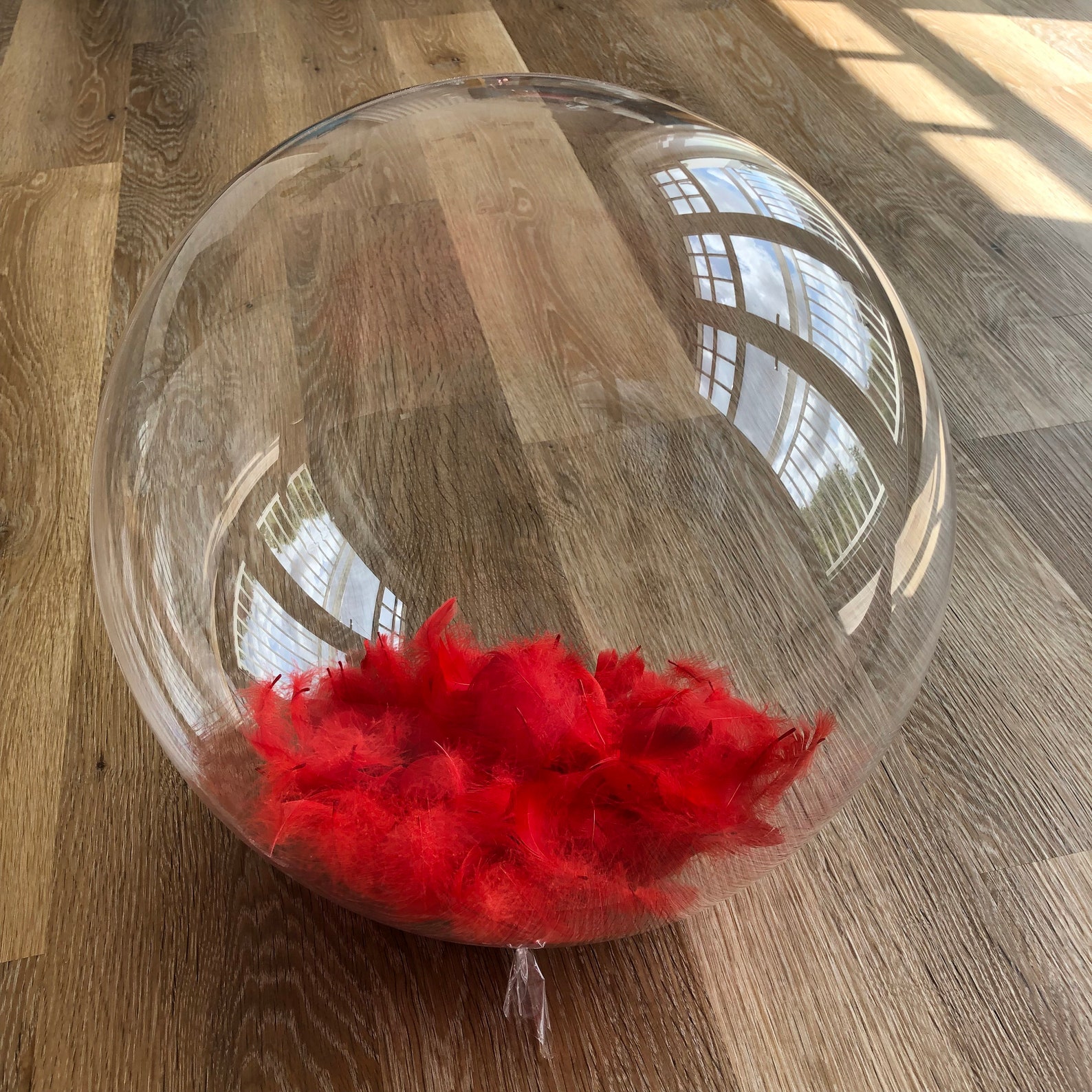 24 Giant Red Feather Bubble Orb Balloon - Etsy