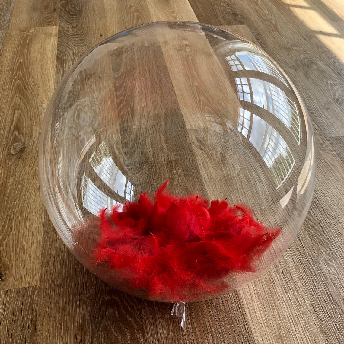 24 Giant Red Feather Bubble Orb Balloon - Etsy