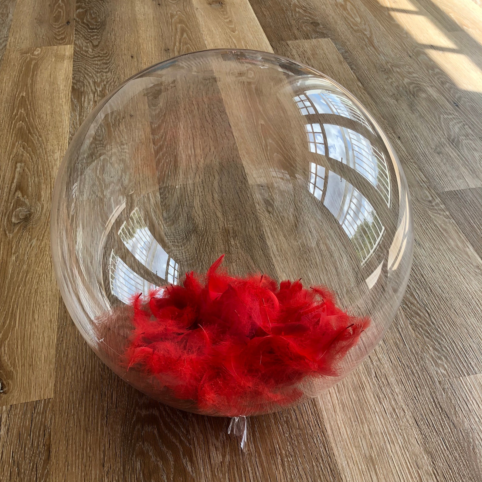 24 Giant Red Feather Bubble Orb Balloon - Etsy