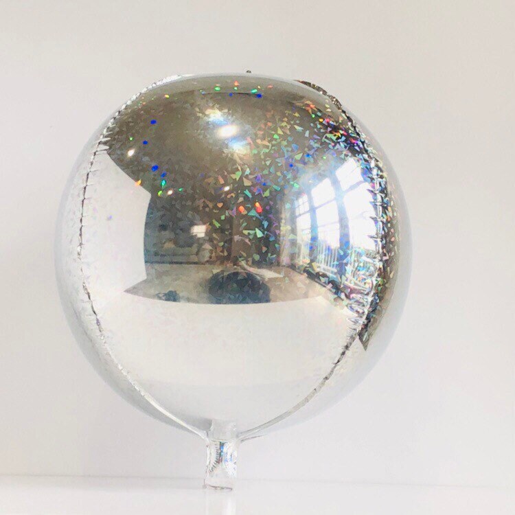 22 Giant Holographic Disco Silver Orb Metallic Balloon | Etsy