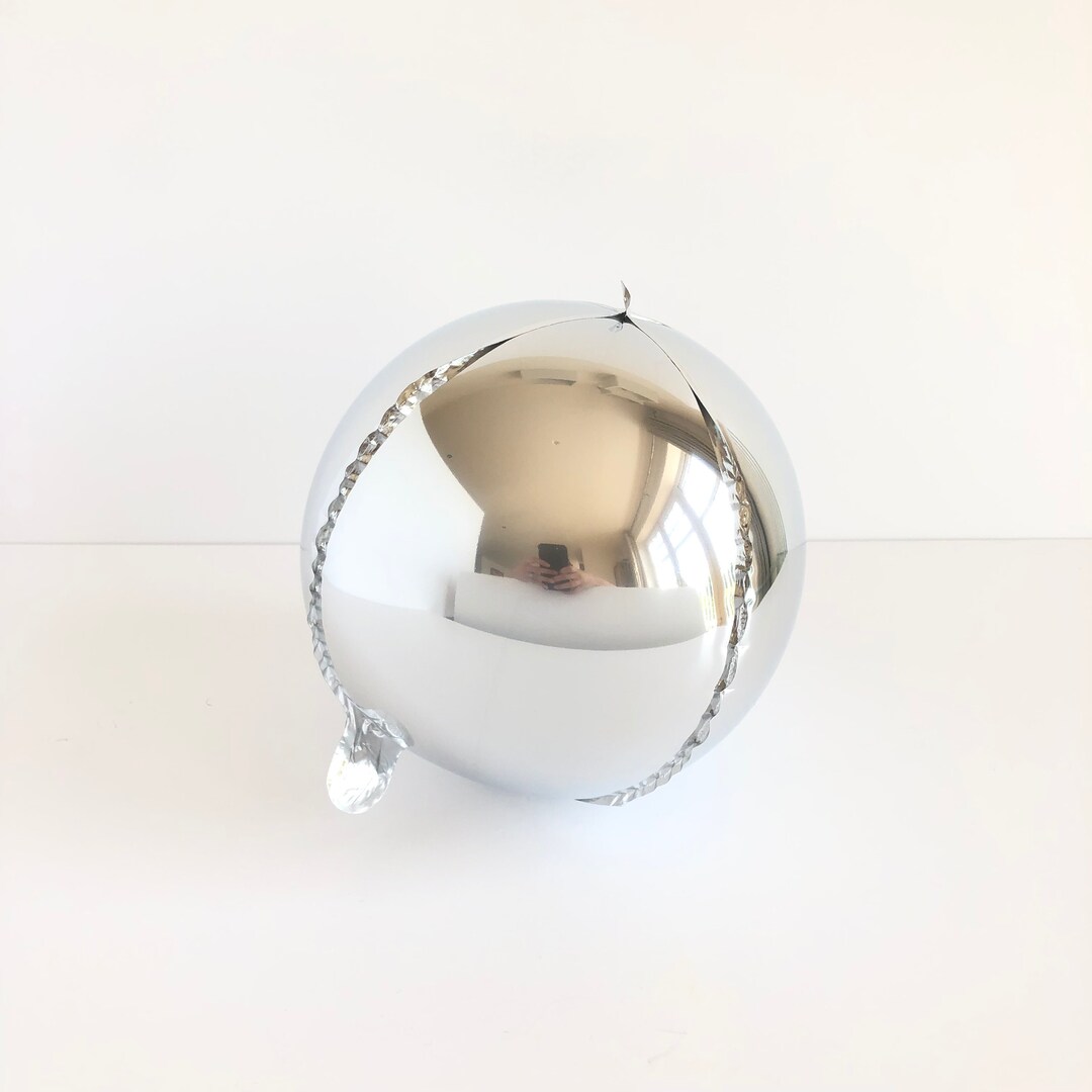 10" Silver Orb Metallic Balloon - Etsy