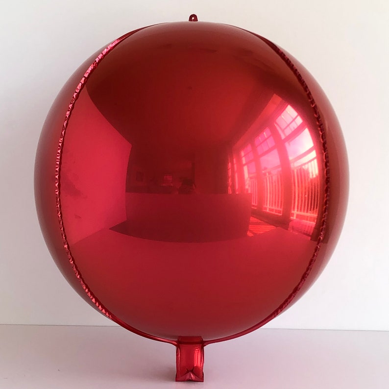 18 Red Orb Metallic Balloon - Etsy