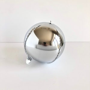 10" Silver Orb Metallic Balloon - Etsy