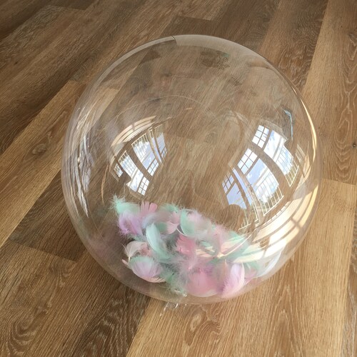 24 Giant White Feather Bubble Orb Balloon - Etsy