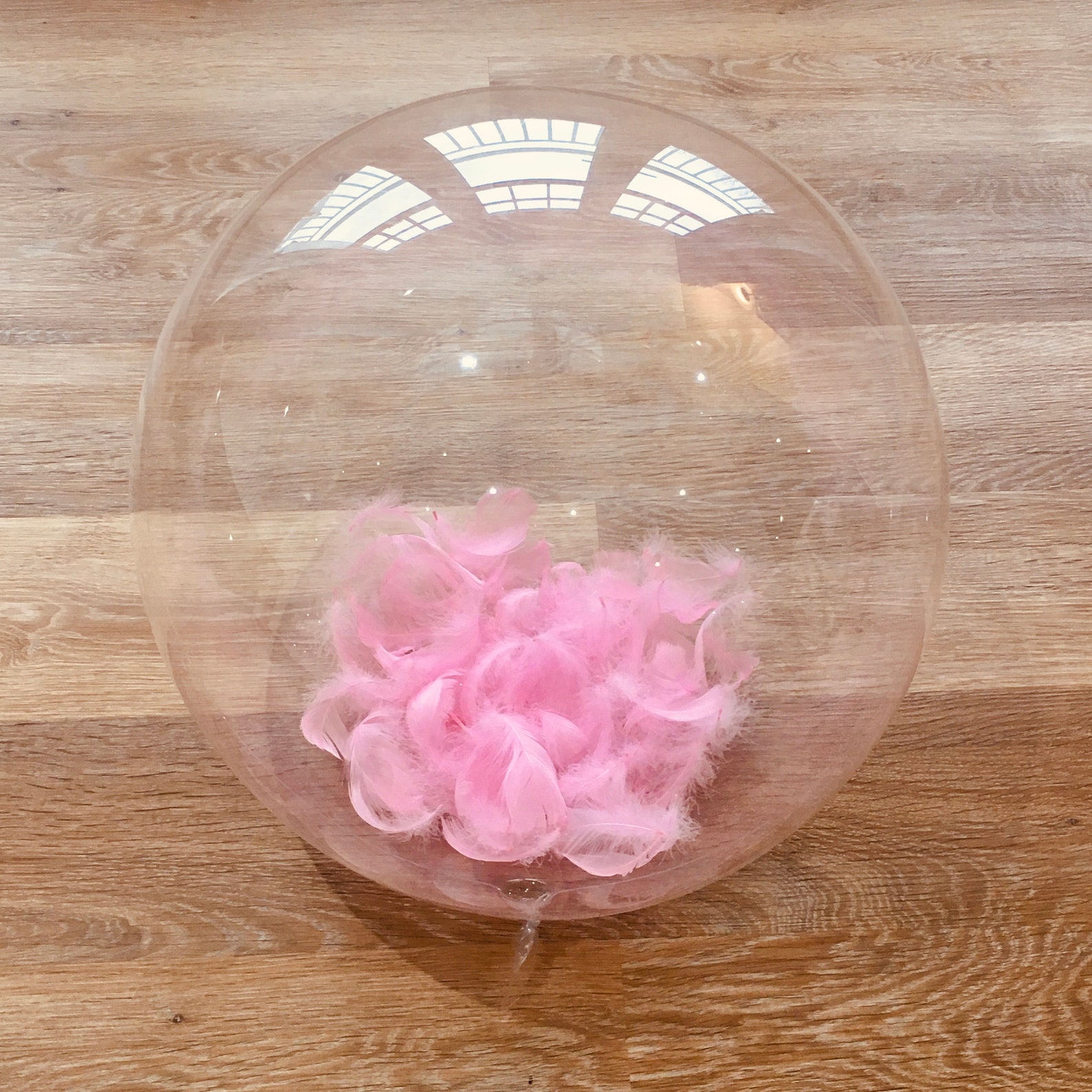 24 Giant Pink Feather Bubble Orb Balloon | Etsy