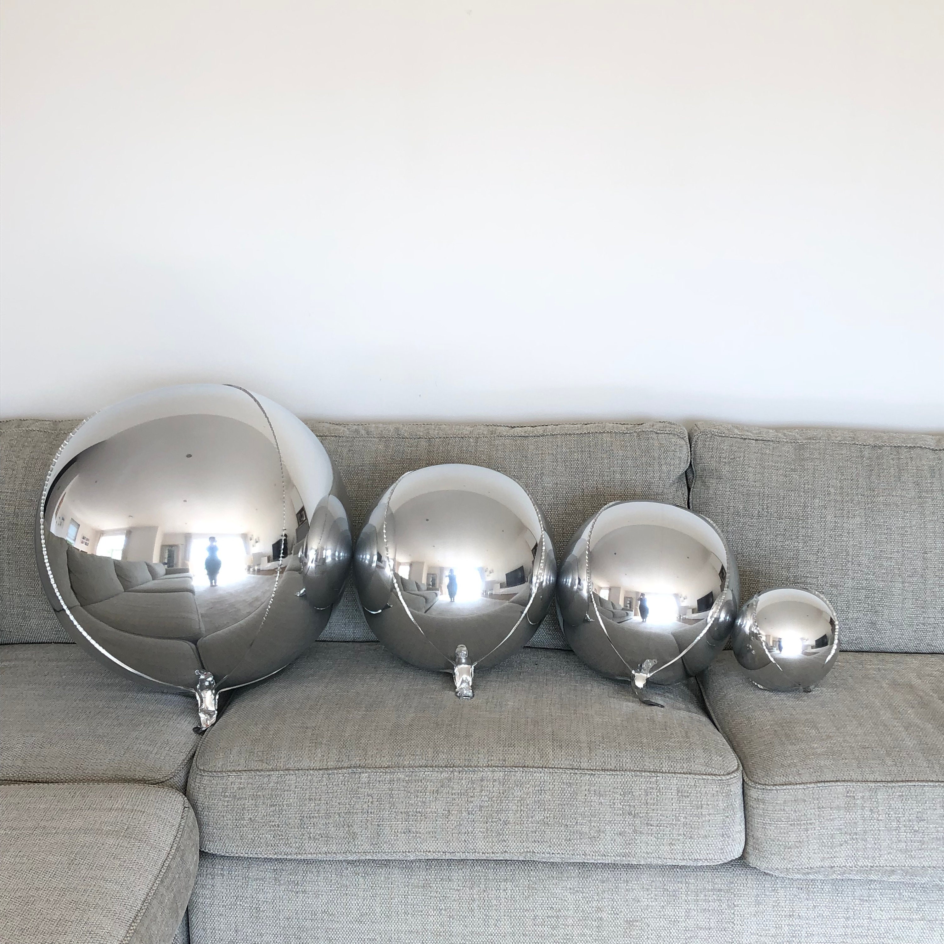 10 Silver Orb Metallic Balloon - Etsy