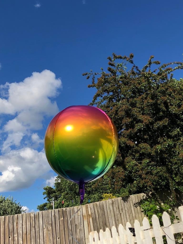 Globo de orbe metálico arco iris de 22 | Etsy