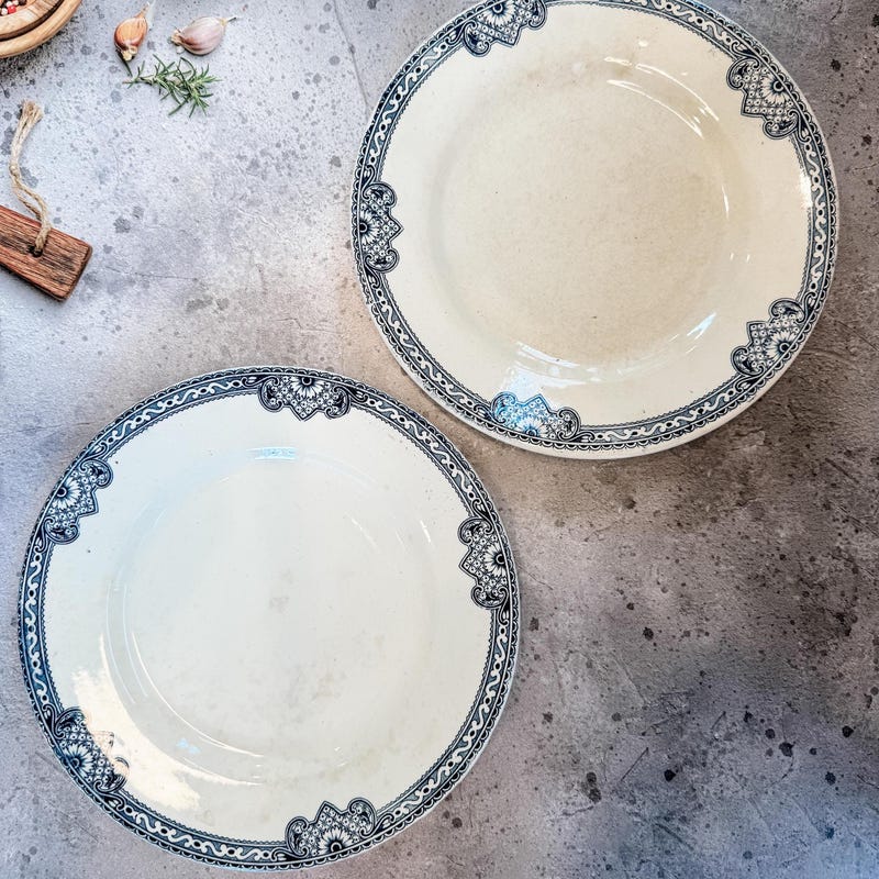 Brocante Style Plates - Etsy