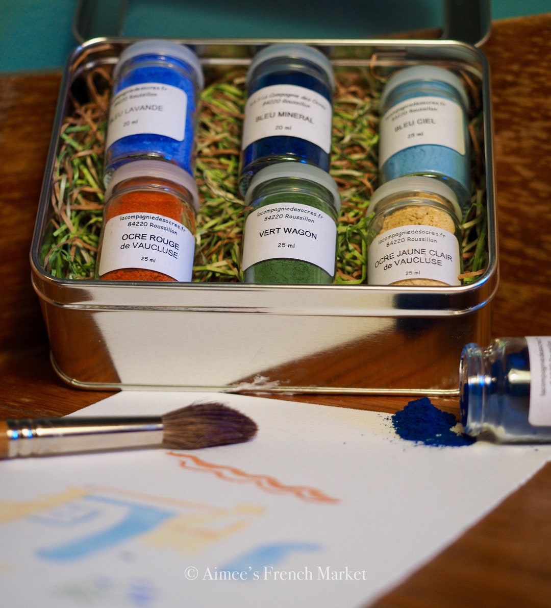 French Artist Pigment Set: Provence Colors in Gift Tin - Etsy