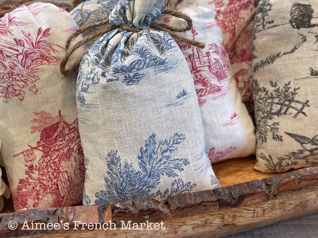 Toile Lavender Sachets Beautiful, Large and Handmade in Provence - Etsy