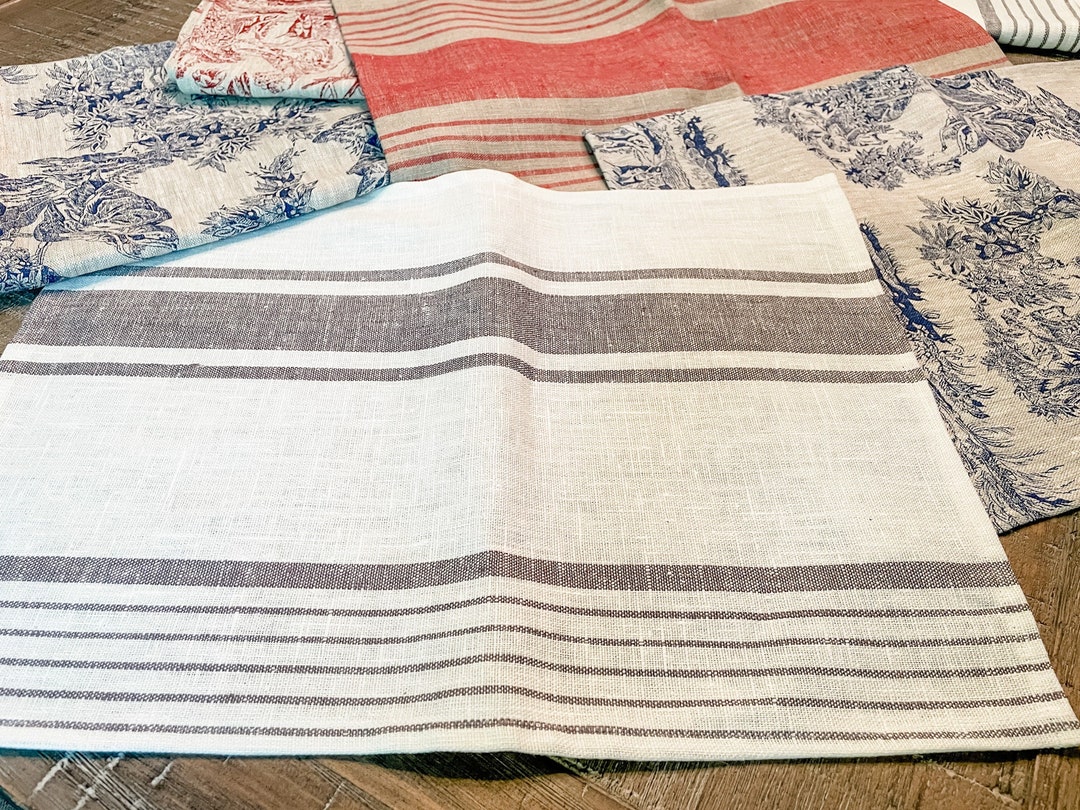 French Linen Placemats - Handmade in France - Set of 6 - Etsy