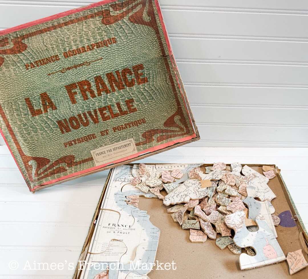 La France Nouvelle Antique Puzzle Map of France - Wood, C. 1918 - Etsy