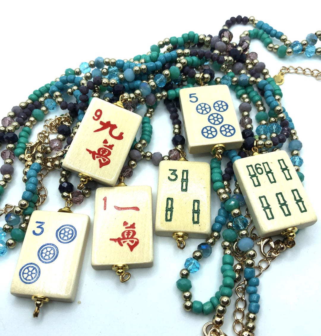 Mahjong Necklace With Wooden Tile - Etsy