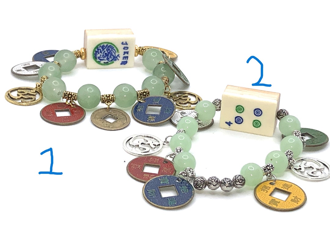 Mahjong Charm Bracelet in Silver or Gold Tone With Mahjong Scoring ...