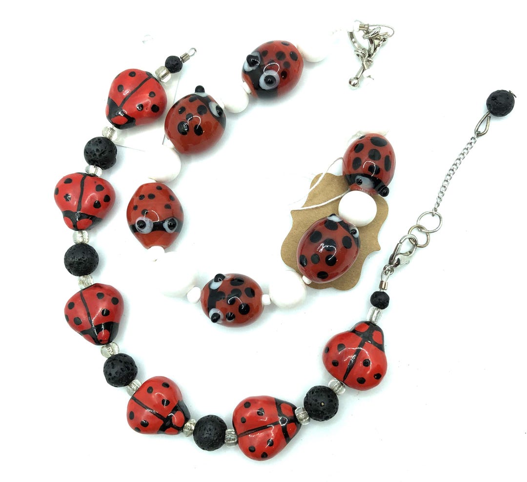 Lady Bug Bracelets - Etsy