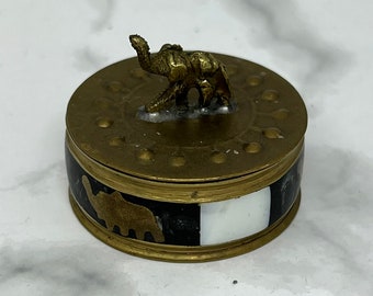 Brass Elephant Trinket Box - Etsy UK
