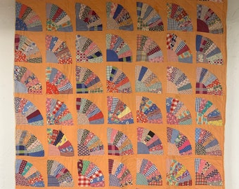 Vintage Fan Quilt | Etsy