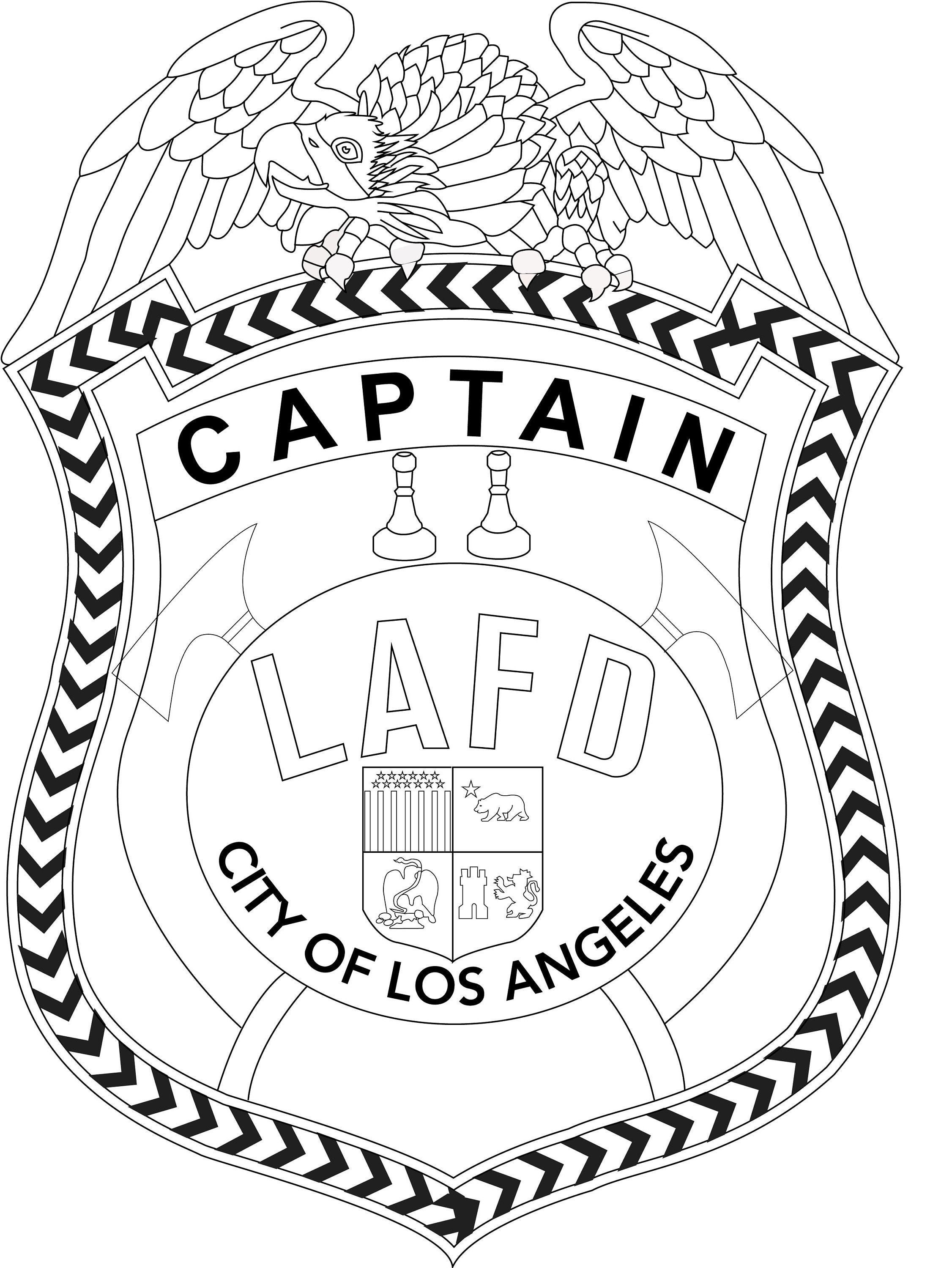 LAFD Captain's Badge SVG - Etsy