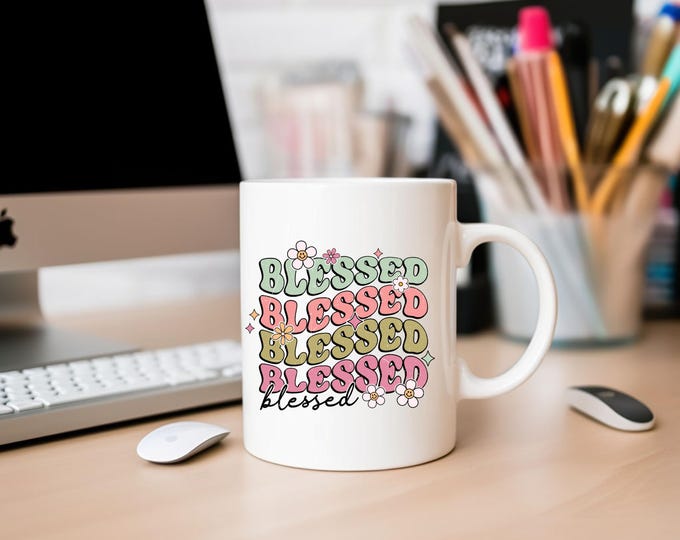 BLESSED Mug - Etsy