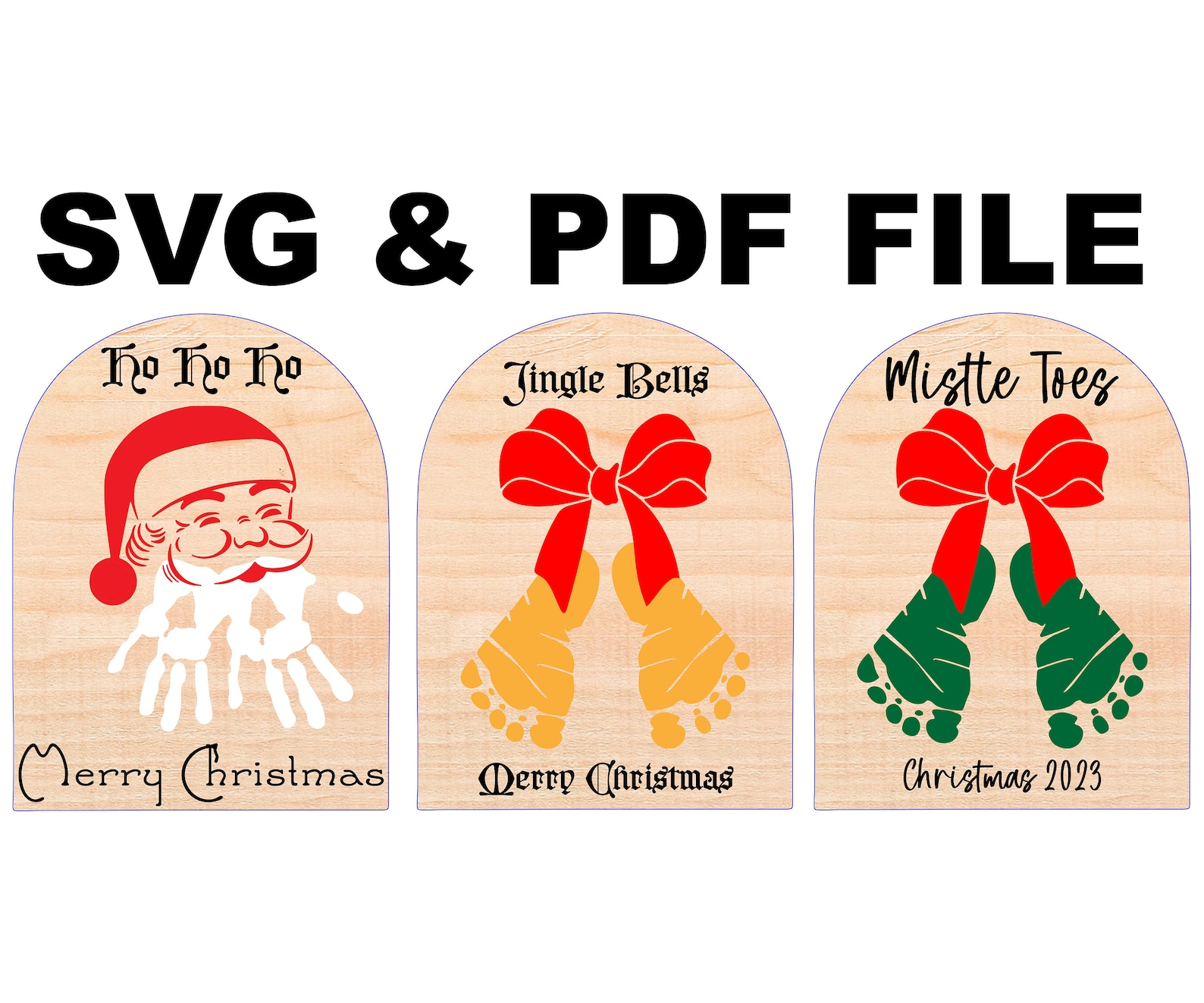 SVG/PDF Christmas Hand/footprint Sign - Etsy